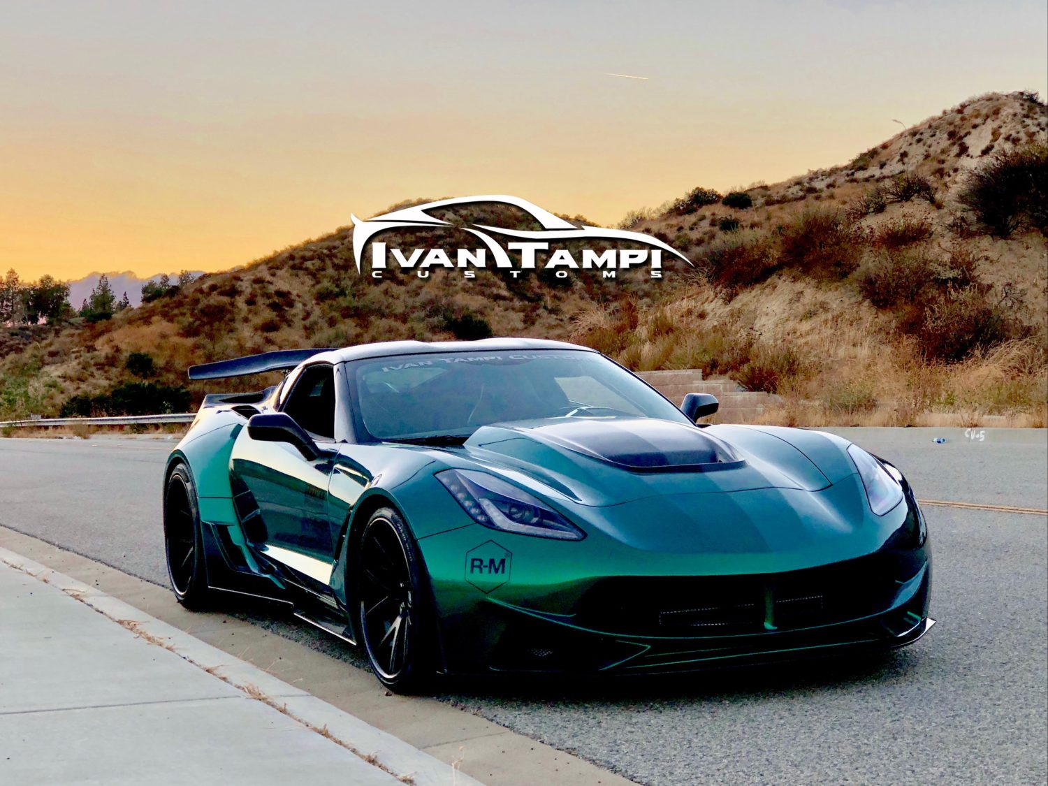 Ivan Tampi Customs XIK Carbon Fiber Center Hood C7 Corvette Stingray ...