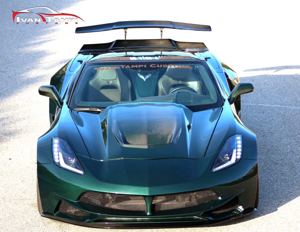 Ivan Tampi Customs XIK Carbon Fiber Center Hood C7 Corvette Stingray ...