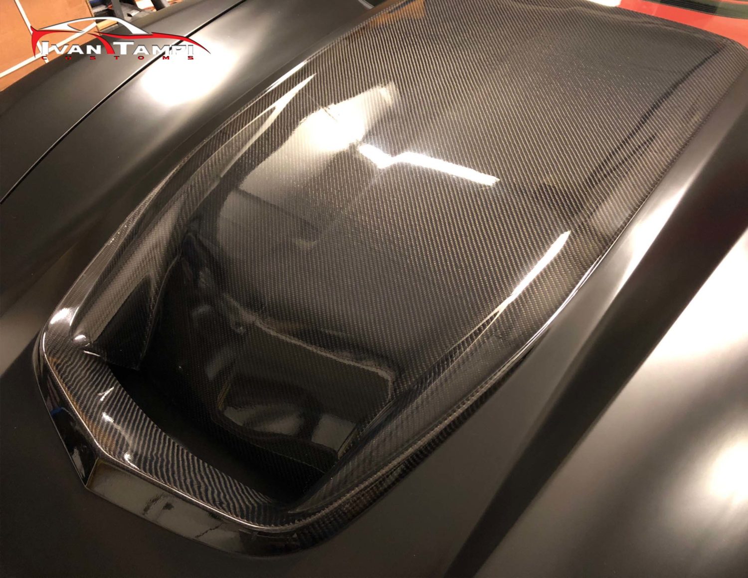 Ivan Tampi Customs XIK Carbon Fiber Center Hood C7 Corvette Stingray ...